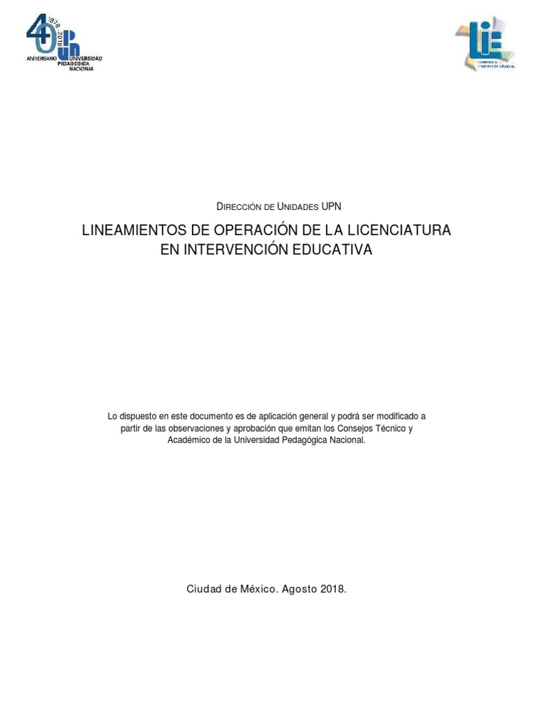 Lineamientos de Operacion de La Lie (Mesa de Titulación) | Download ... Lineamientos de Operacion de La Lie (Mesa de Titulación) | Download ...