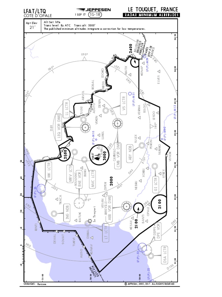 Lfat/Ltq Le Touquet, France: .Radar - Minimum.Altitudes | PDF ...