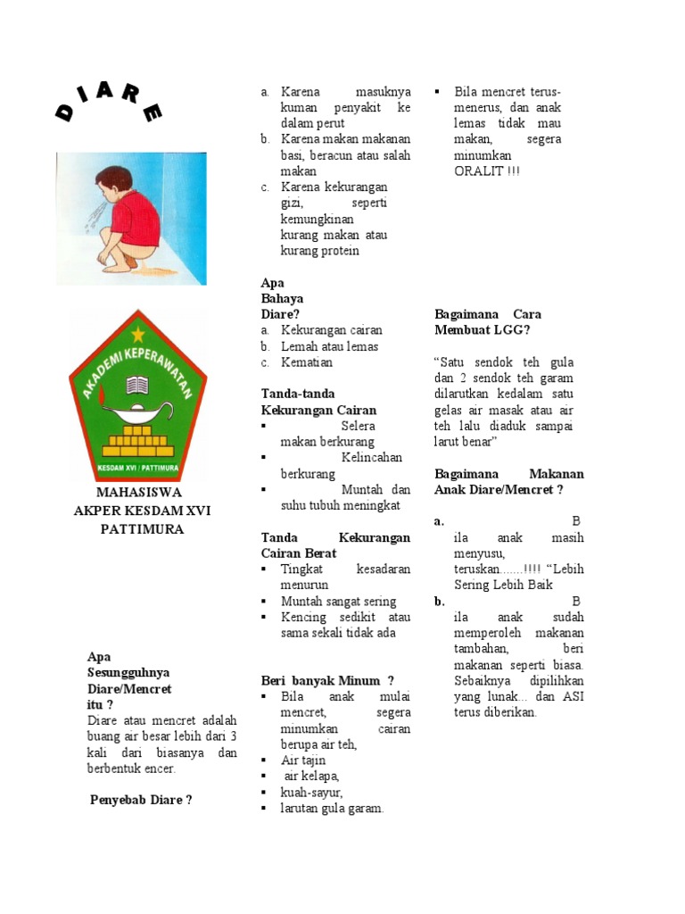 Leaflet Diare Dan Ispa | PDF