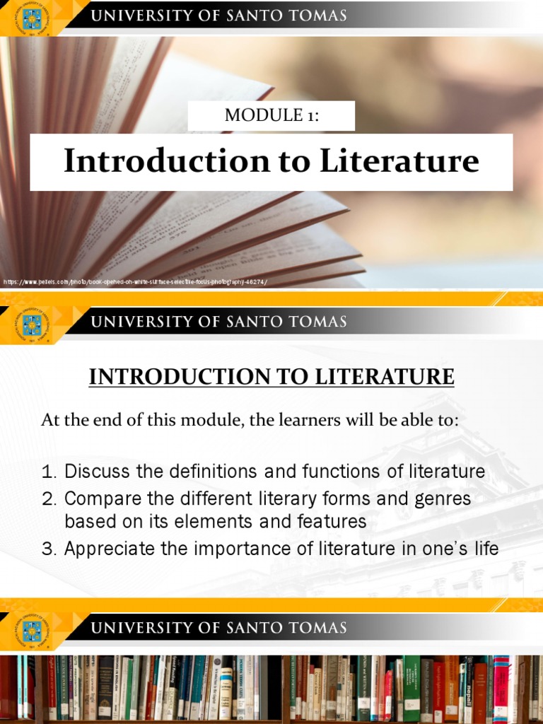 Module 1 - Introduction To Literature - Why Literature | PDF | Poetry ...
