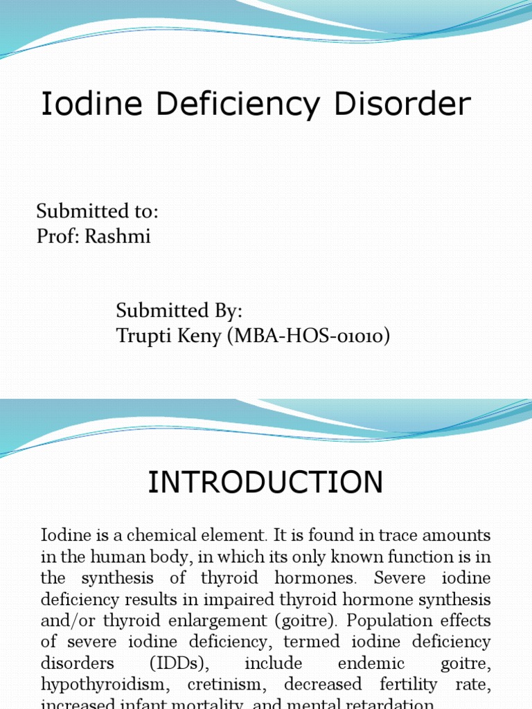 Understanding Iodine Deficiency Disorders | PDF | Hypothyroidism | Thyroid