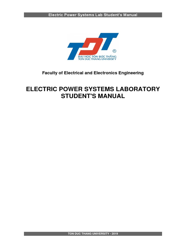 Electric Power Systems Lab | PDF | Ac Power | Electric Power Transmission