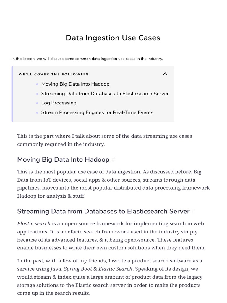 Data Ingestion Use Cases: Moving Big Data Into Hadoop | PDF | Apache Hadoop | Computing