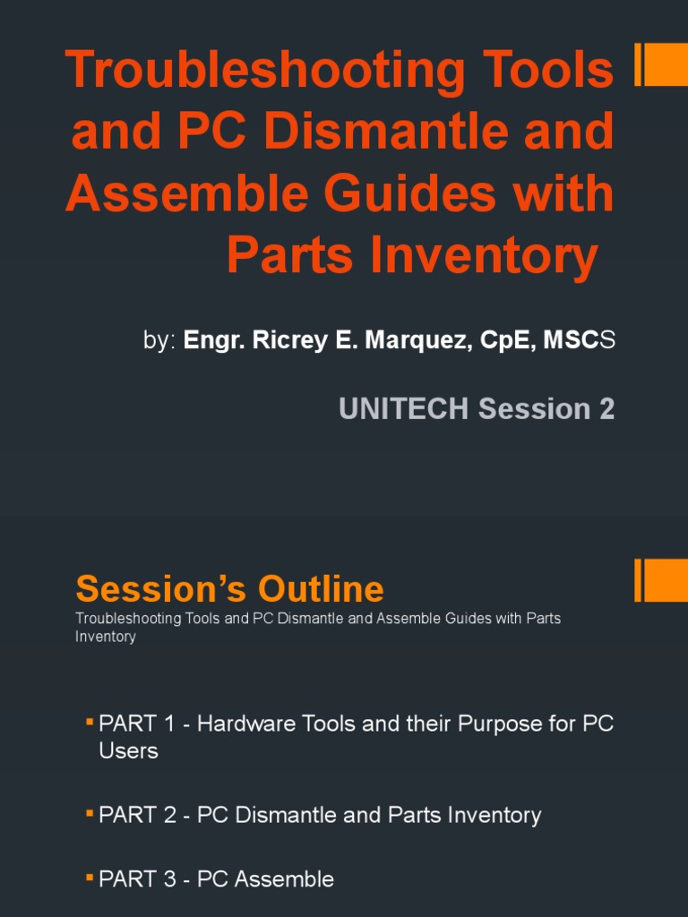 Troubleshooting Tools and PC Dismantle and Assemble Guides | PDF ...