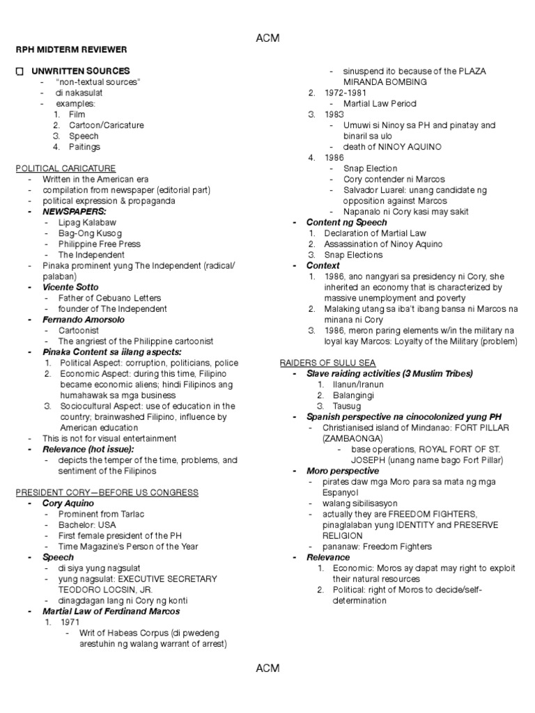 RPH Midterm Reviewer | Download Free PDF | Philippines