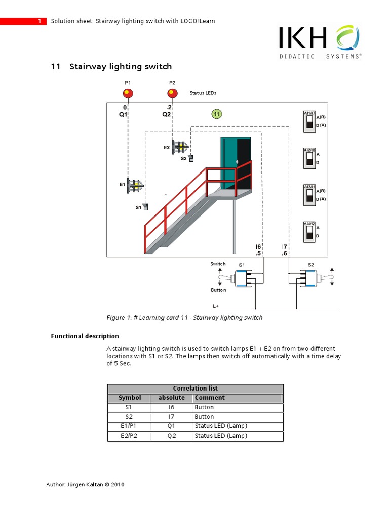11 - Stairway Lighting Switch - Solution - ENG | PDF | Electricity ...
