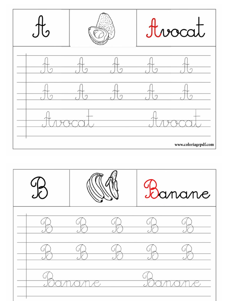 Apprendre A Ecrire L'alphabet en Majuscule A Imprimer | PDF