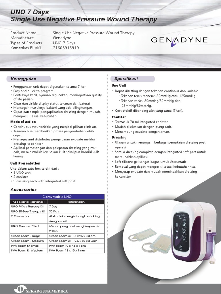 Brosur Genadyne - UNO Rechargeable 7 Days | PDF