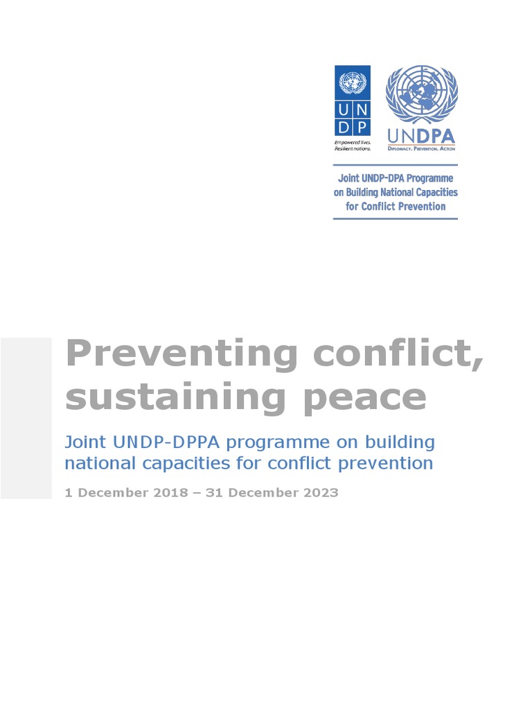 UNDP - UNDPA Joint Programme Prodoc 2018 - 2023 | PDF | Peacebuilding ...