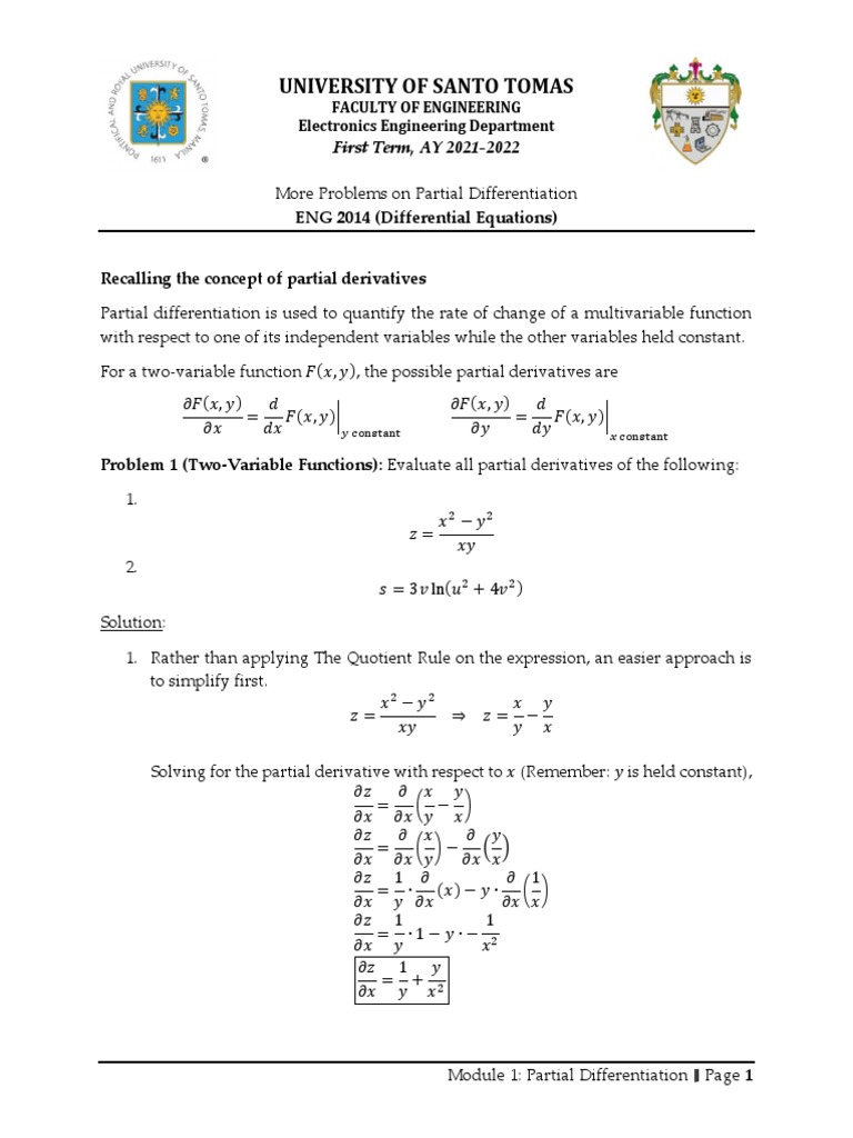 Module 1 | PDF | Derivative | Multivariable Calculus
