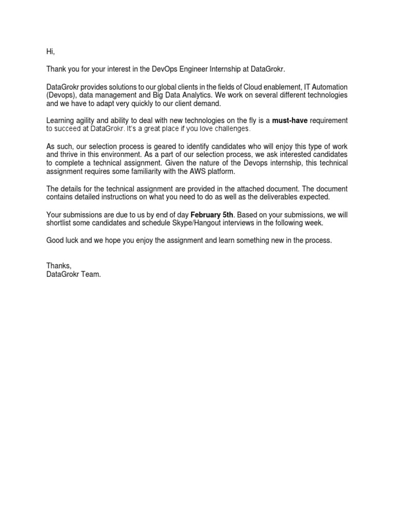 DataGrokr DevOps Intern Assignment - 20210129 | PDF | Amazon Web Services | Computing