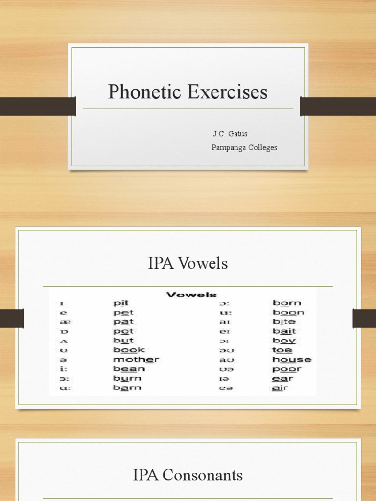 Ipa Exercises | PDF