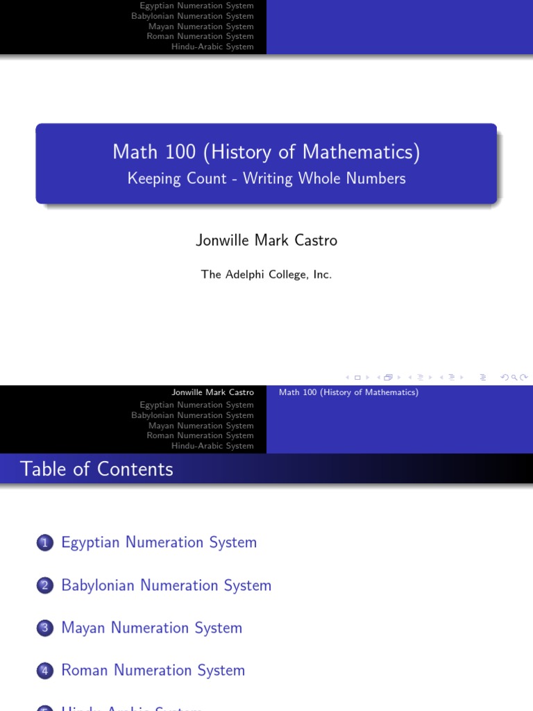 Math 100 Module 1 Beamer | Download Free PDF | Mathematics | Multiplication