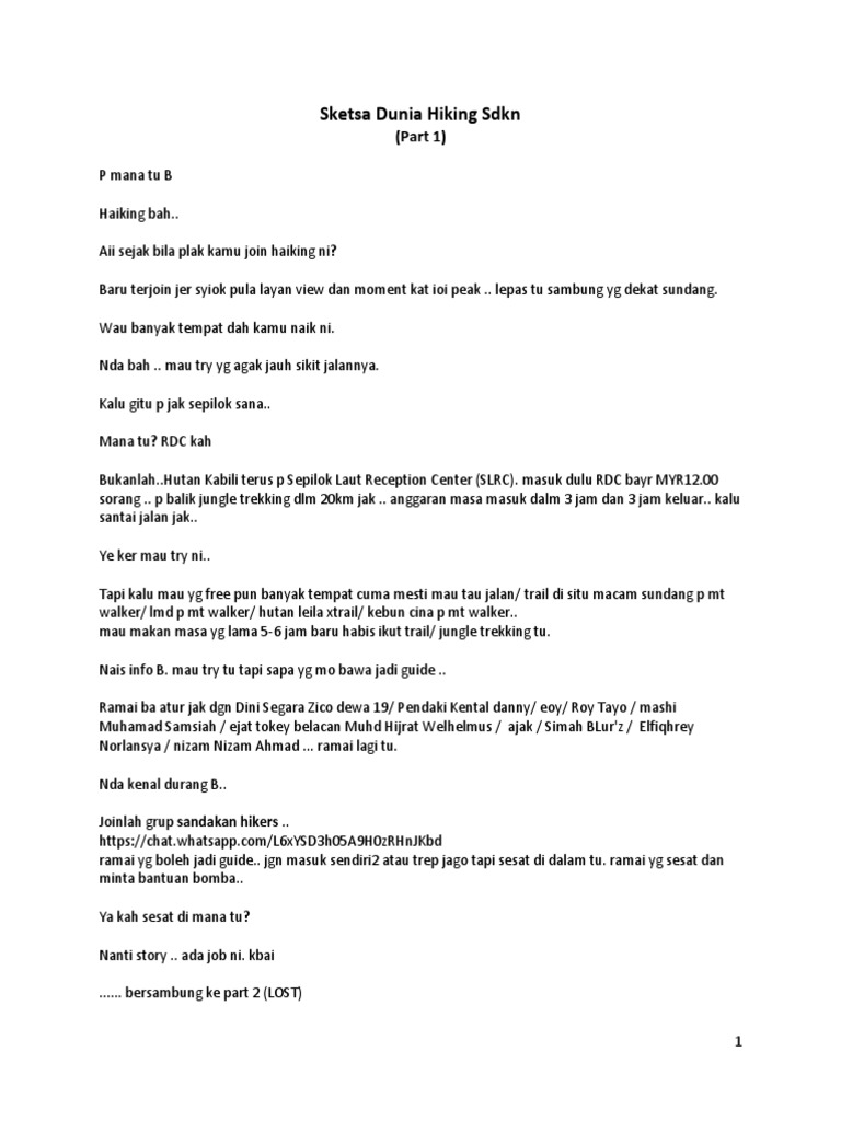 Sketsa Dunia Hiking SDKN | PDF