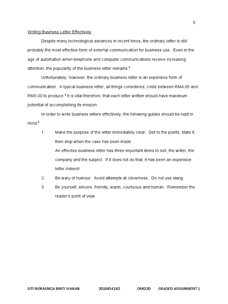 Effective Business Letter Writing Tips | PDF