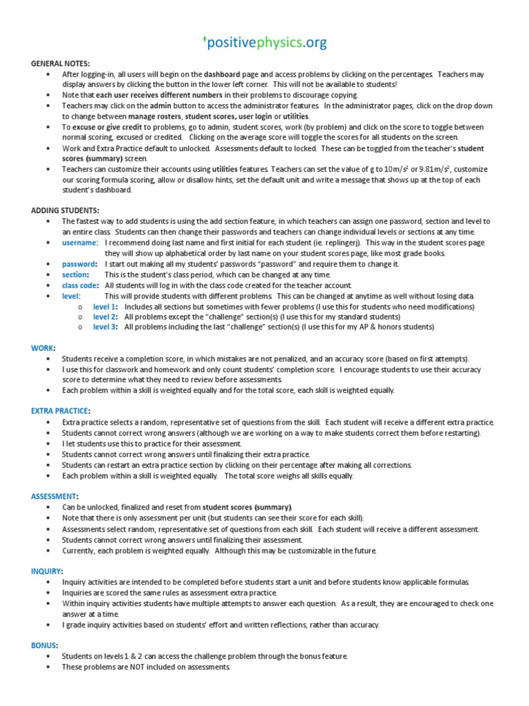 Positive: Physics | PDF | Computing