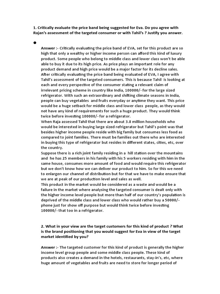 Marketing Management Case Study The Premium Product | PDF | Pricing | Brand