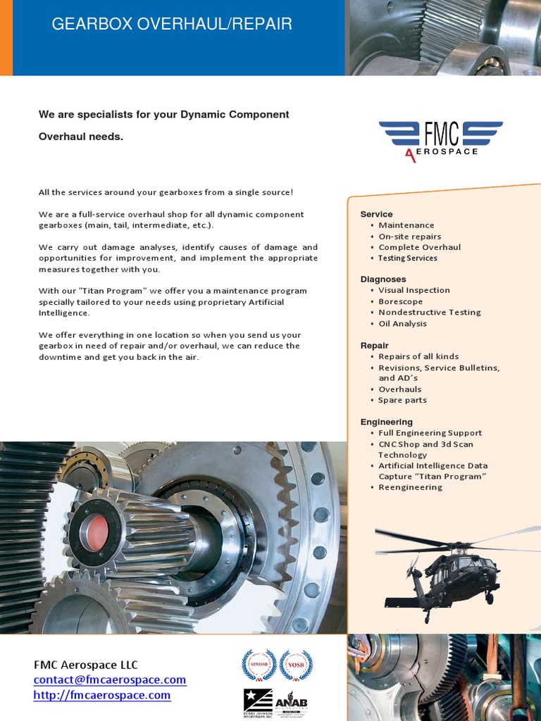 Dynamic Gearbox Overhaul Services | PDF