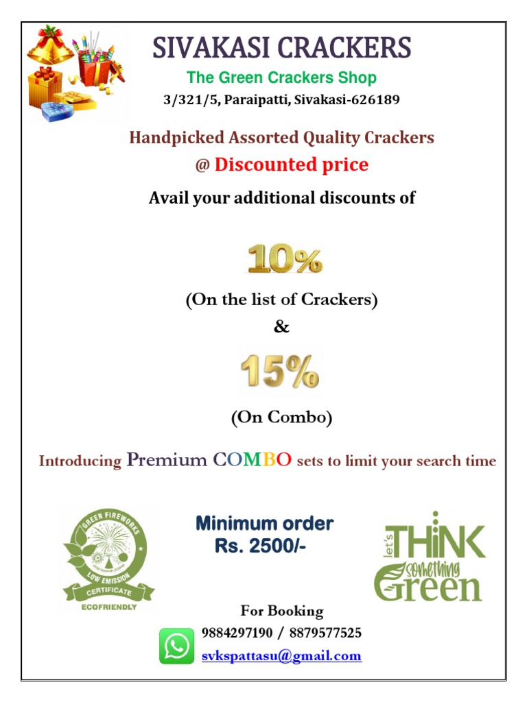 SVK Crackers - Final Price List | PDF