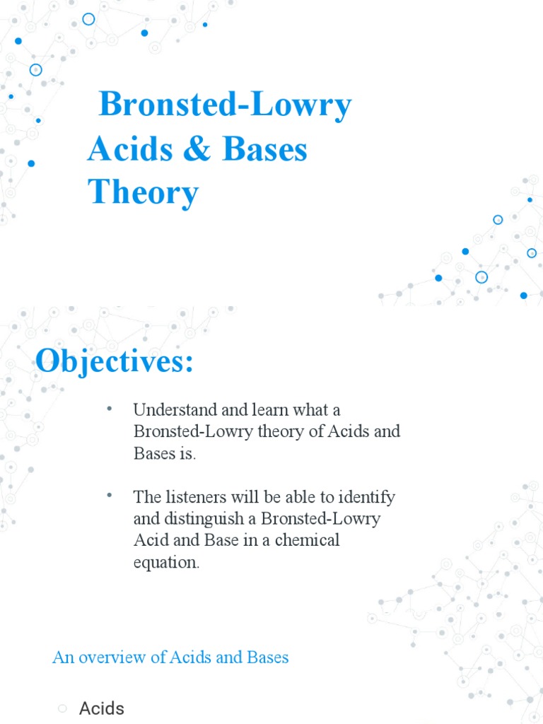 Bronsted Lowry Acid and Base | PDF | Acid | Physical Sciences