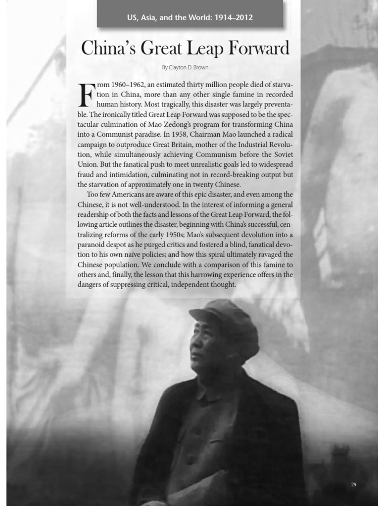Mao's Great Leap Forward: A Tragic Famine | PDF | Mao Zedong | China