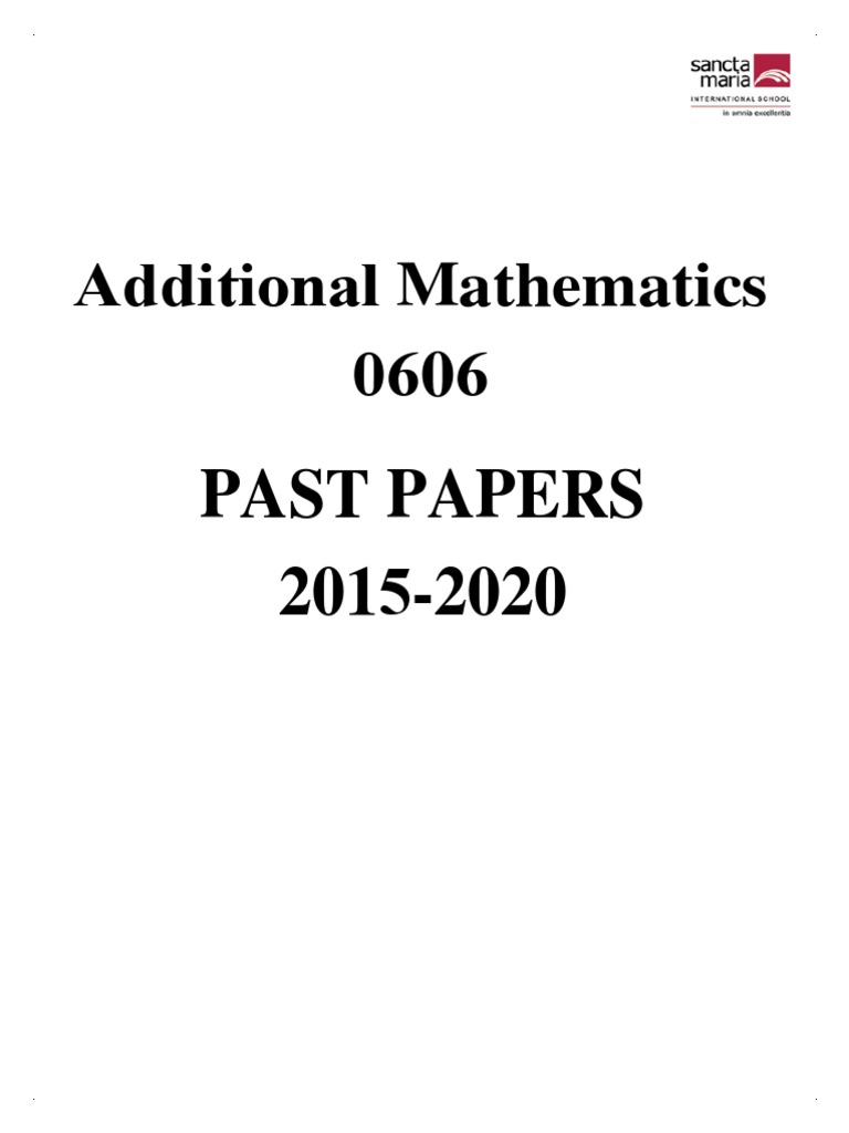 Past Paper Booklet - QP | PDF | Equations | Trigonometric Functions