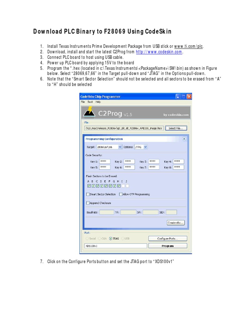 Downloading PLC Firmware to a Texas Instruments F28069 Microcontroller ...