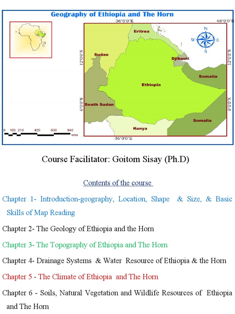 Updated Geography of Ethiopia and The Horn (GeES 101) . | PDF ...