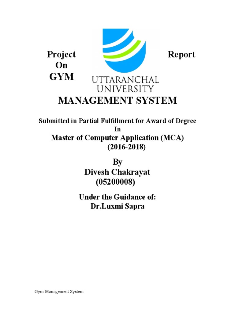GYM Management System: Project On | PDF | Software Testing | Relational ...
