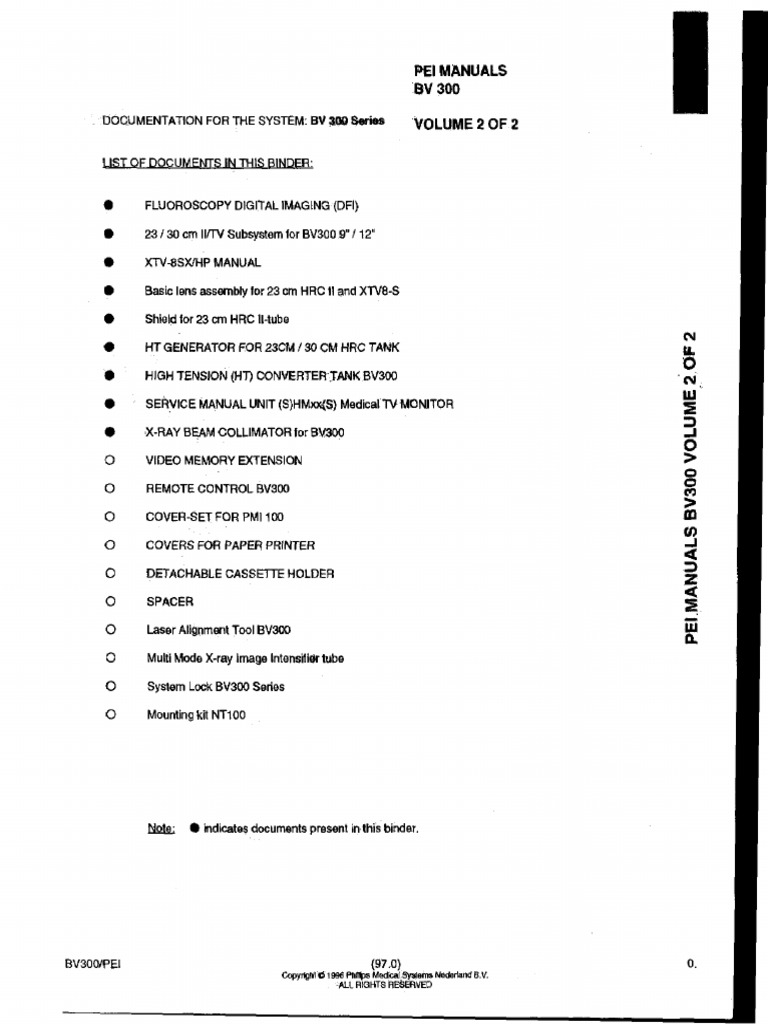 BV300 Service Manual PT2 | PDF