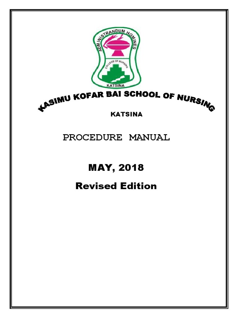 Nursing Procedure Manual 2018 Edition | PDF | Hospital | Nursing