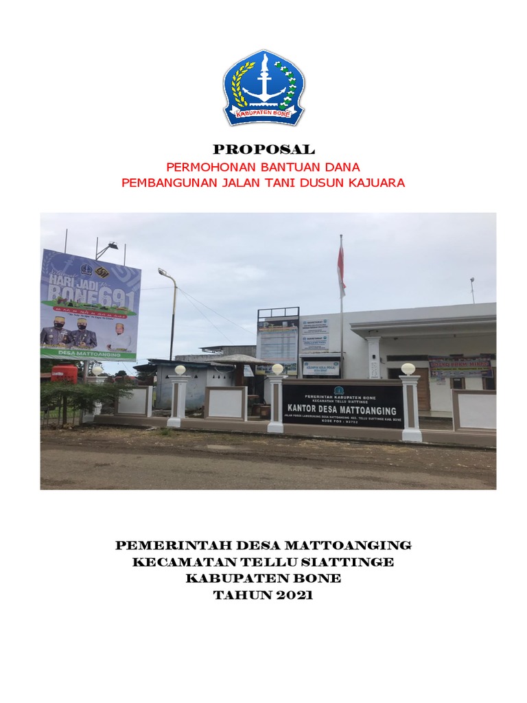 Proposal Permintaan Jalan Tani Desa Mattoanging | PDF