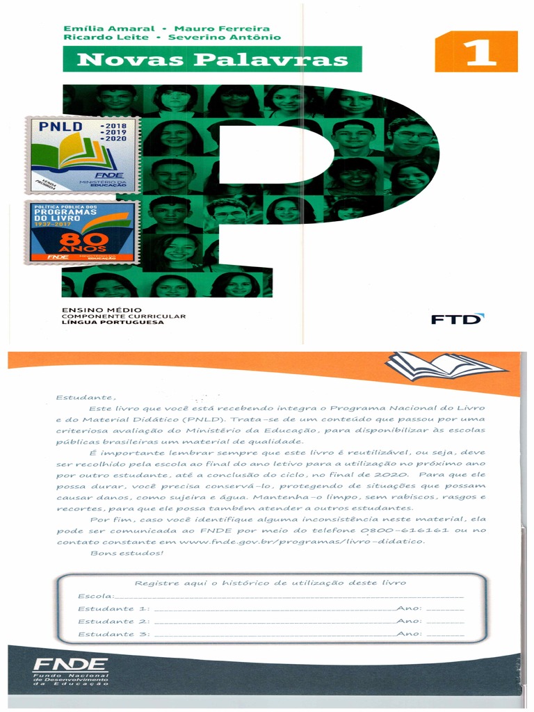 Novas Palavras Portugues 1 | PDF