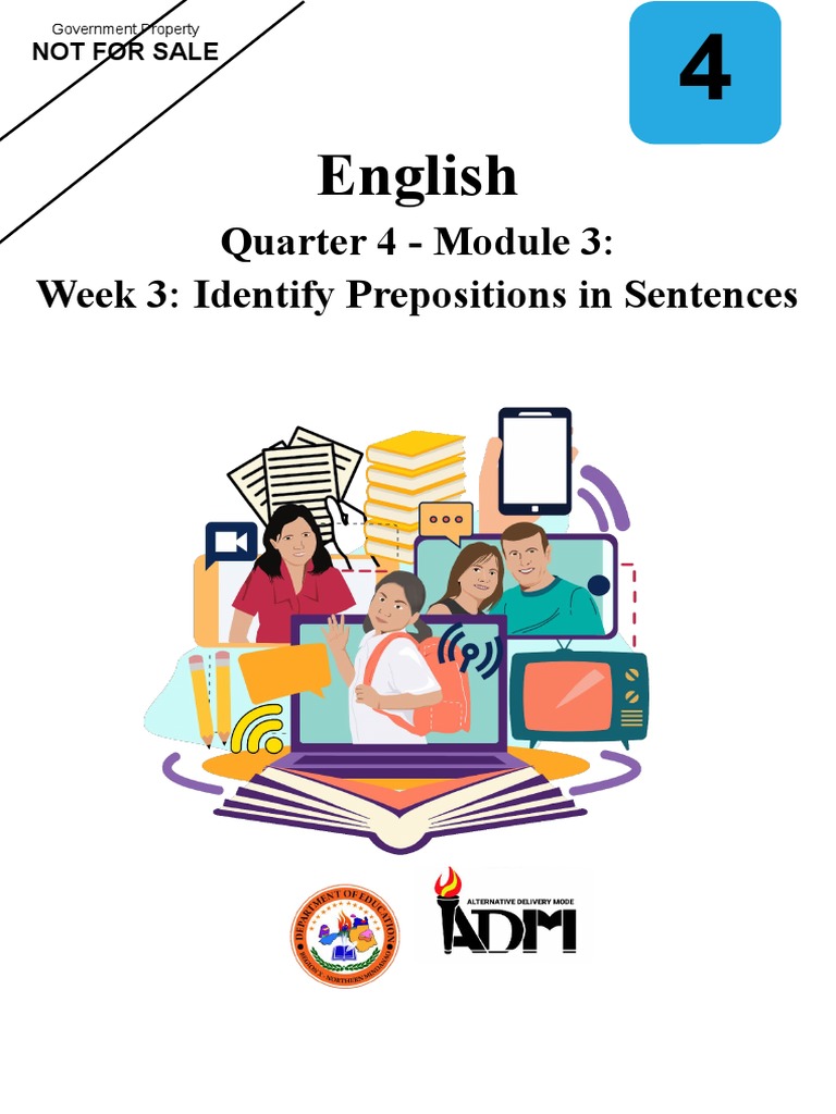 English: Quarter 4 - Module 3: Week 3: Identify Prepositions in ...