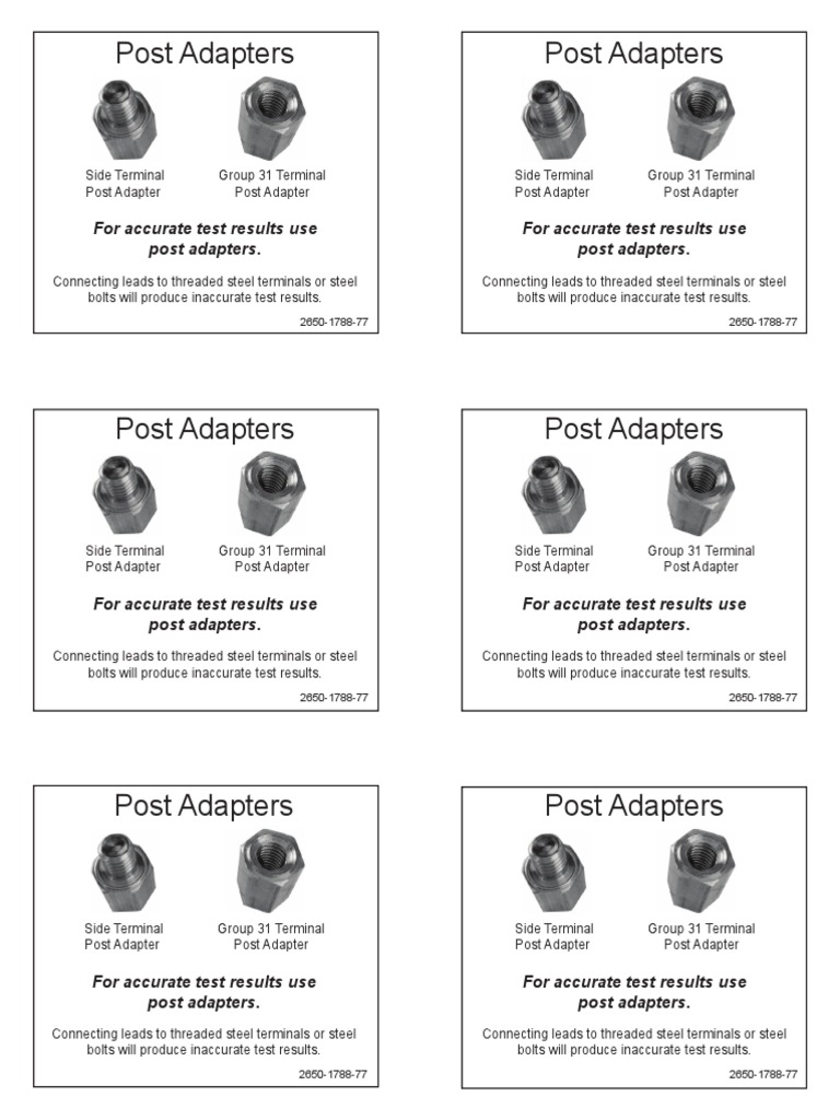 Post Adapters Post Adapters | PDF