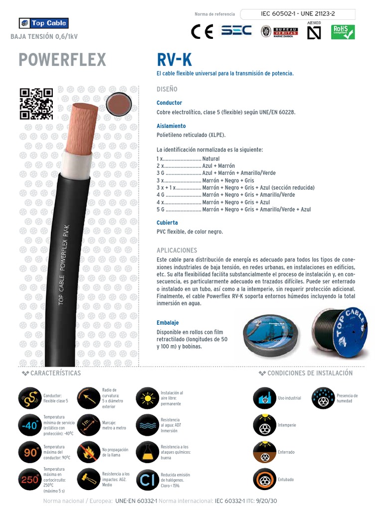 Topcable - Es - Powerflex - RV-K (2) (1) DE 10 Y 16MM | PDF ...