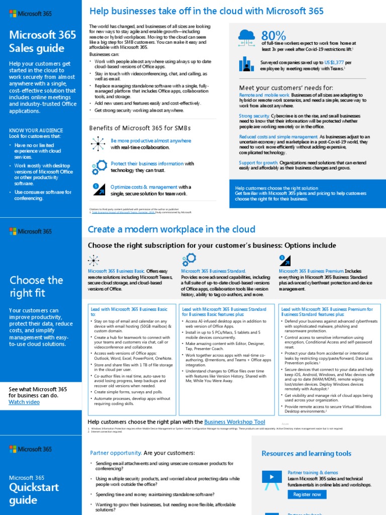 First Productivity & Collaboration Cloud - SalesGuide - FINAL | PDF ...