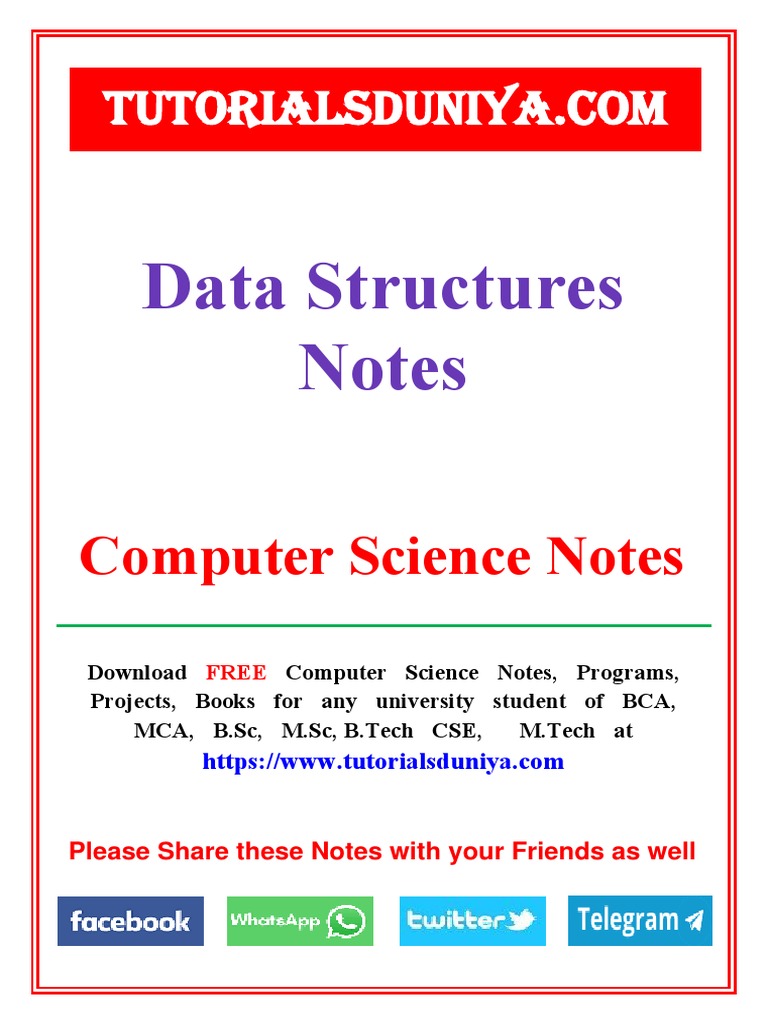 Data Structures Notes 2 - TutorialsDuniya | PDF | Data Structure ...