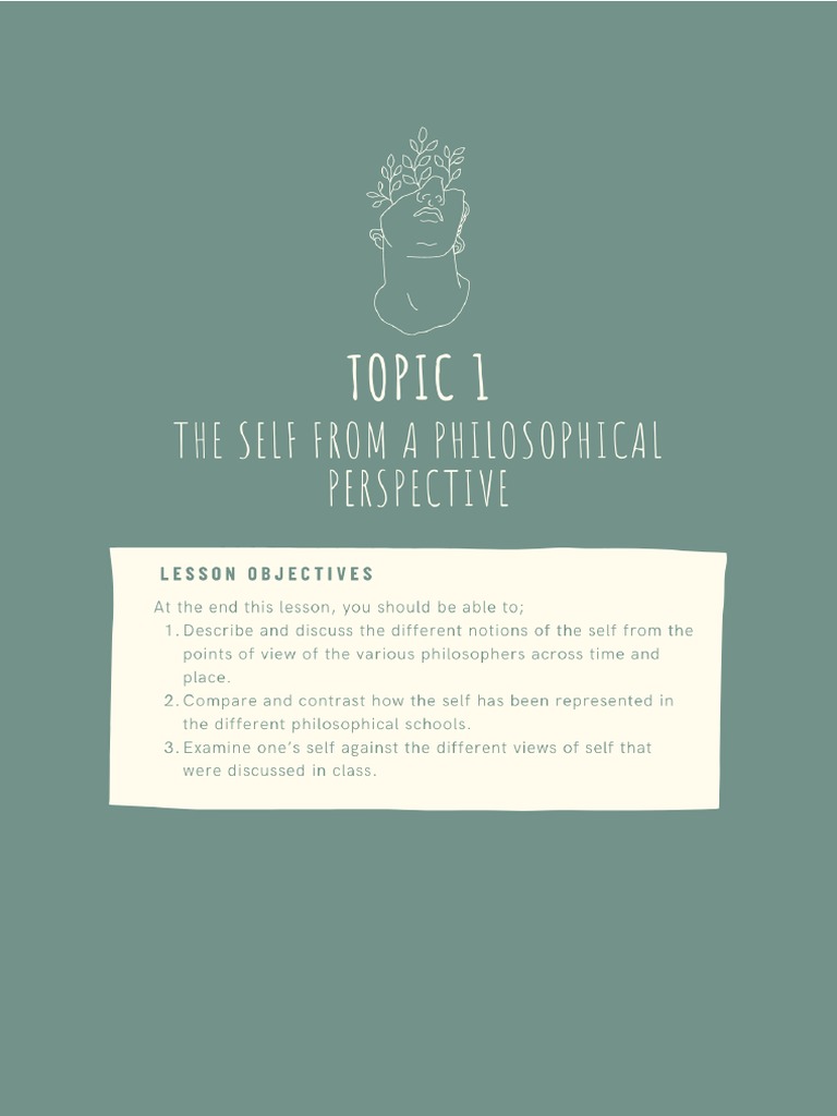 The Self From A Philosophical Perspective | Download Free PDF | Mind ...