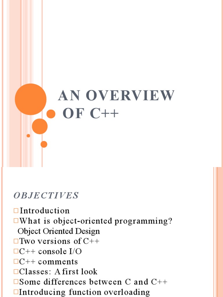 C++ Ppts | PDF | Object Oriented Programming | Parameter (Computer Programming)