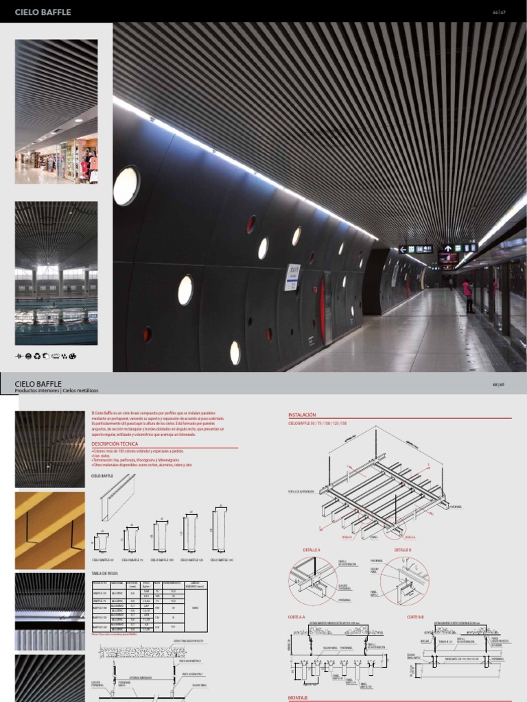 Cielo Baffle: Instalación y Especificaciones | PDF