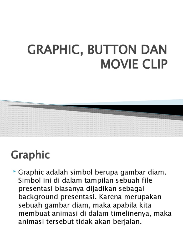 Pengantar Movie Clip dan Button Flash | PDF