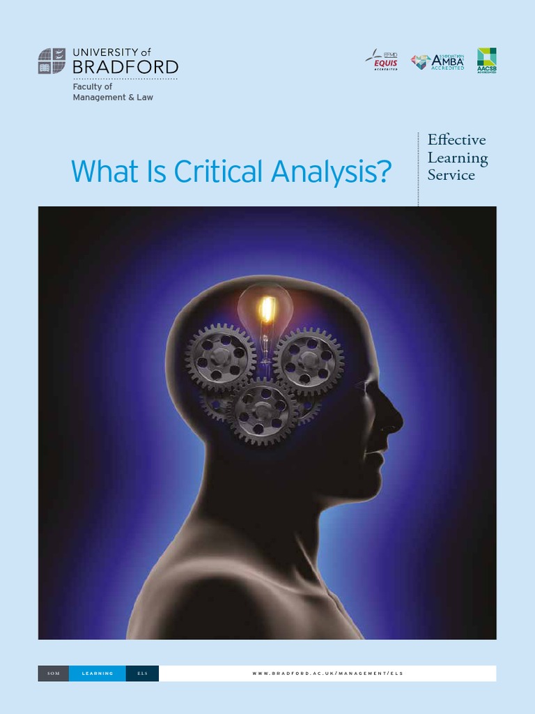 What Is Critical Analysis?: Effective Learning Service | PDF | Critical ...