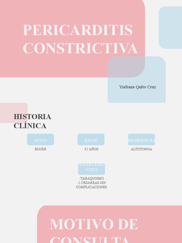 Pericarditis Constrictiva | PDF | Enfermedades y trastornos | Medicina CLINICA