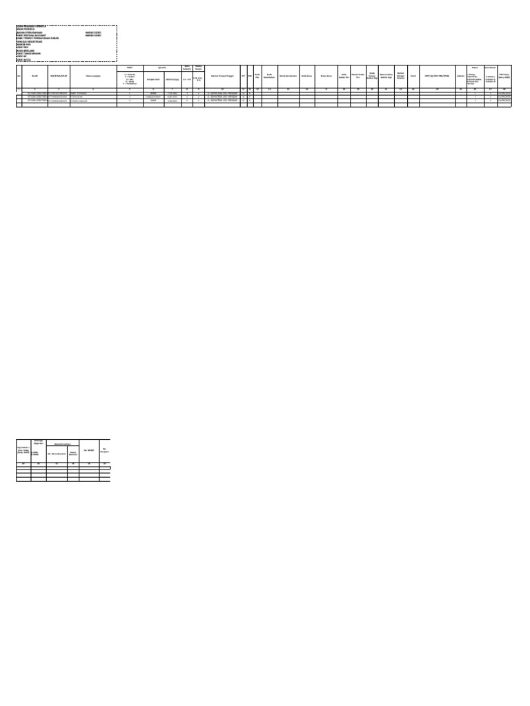 Format 34 Kolom Kosong | PDF