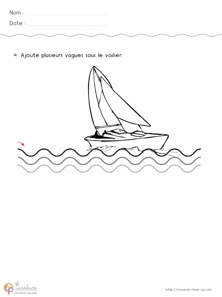 PDF Graphisme Maternelle Debut D Annee CP Les Vagues 84ar 01 | PDF
