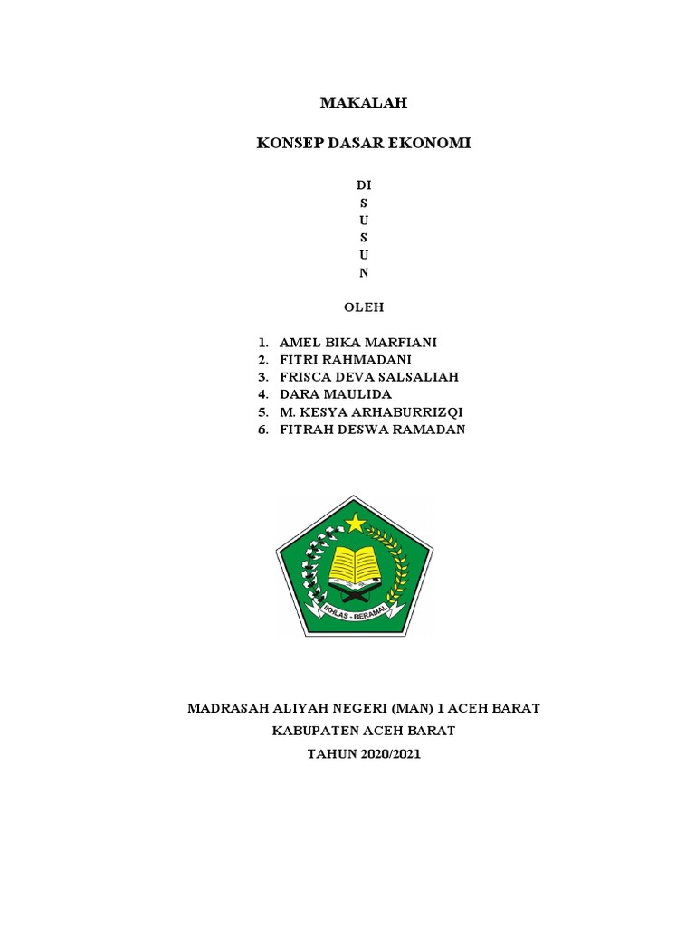 Makalah Konsep Dasar Ekonomi Pdf 