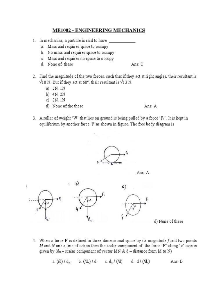 Engineering Mechanics | PDF | Friction | Force