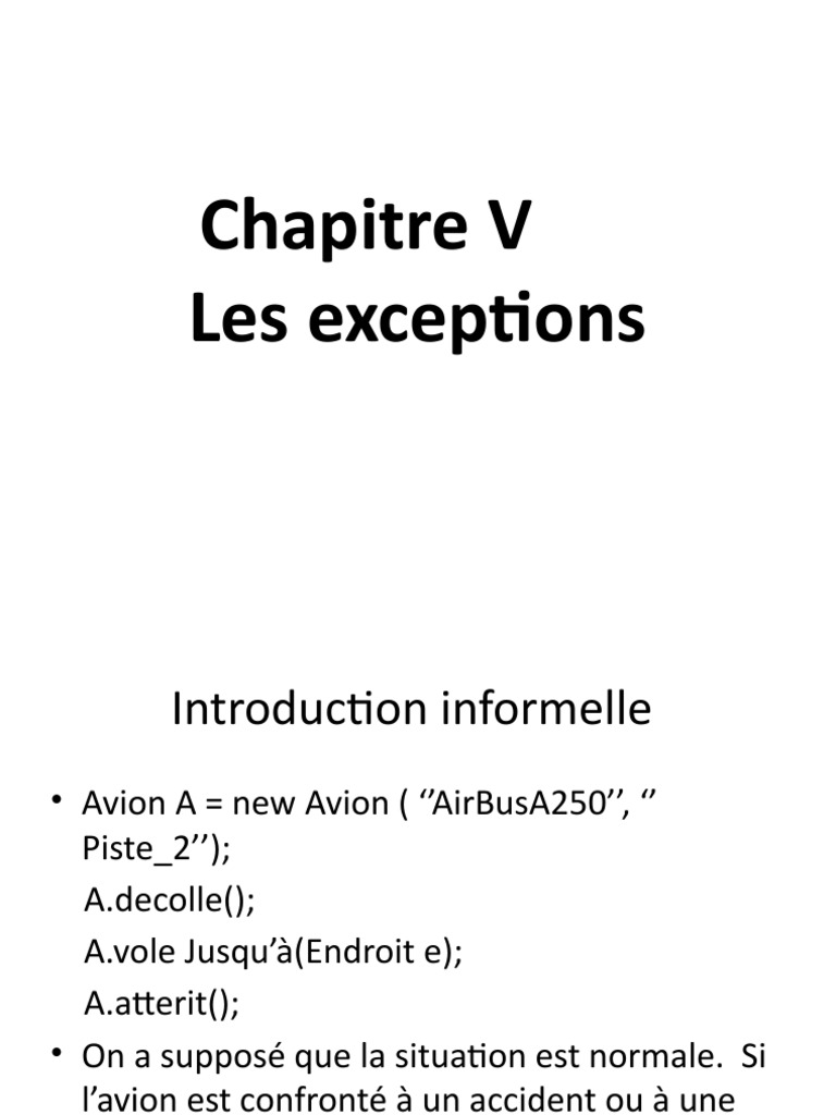 Cours 11 Exception | PDF | Java (Langage de programmation) | Âge de l ...