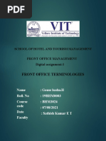 Front Office Terminology Guide | PDF | Hotel